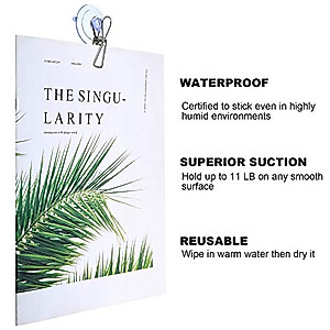 16 Pieces Suction Cup Clips Plastic Round Suction Cup Clamp Holder Suction Cups with Clips Heavy Duty for Hanging Home Office Accessories