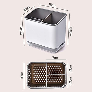 Flatware Storage Organizer, Plastic Utensil Holder With 3 Compartment And Cutlery Tray Drainer for Kitchen Table, Cabinet, Pantry - Holds Forks, Knives, Spoons, Indoor or Outdoor Use