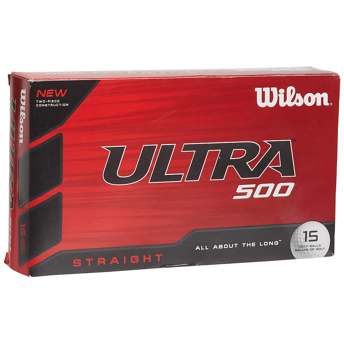 Wilson Ultra 500 Straight Golf Ball (15-Pack), White