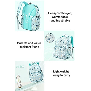 JiaYou Girls Women Backpack Junior Middle School Daypack High School University Laptop Bag(Green Backpack-3Pcs,29 Liters)