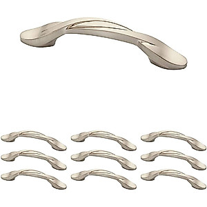 Franklin Brass Twisted Arch (25-Pack) Cabinet Handles 3' Hole Center Satin Nickel Kitchen Drawer Pulls Dresser, Furniture Hardware P35518K-SN-B1