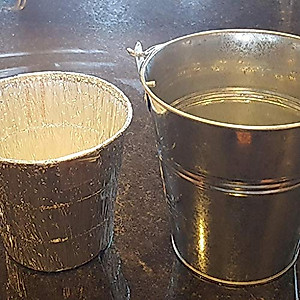 Westeco Aluminum Disposable Grease Bucket Liners, Foil Replace Part for Traeger Pit Boss Wood Fired Smoker Pellet Grills, Grill Accessories, 10-Pack Silver