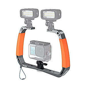 Adaptom Upgraded Diving Rig Handheld Video Dive Light Stabilizer Tray for GoPro Max Hero 11 10 9 8 7 6 5 Insta360 DJI Action 2 Osmo Pocket 2 Underwater Snorkeling Scuba Accessories