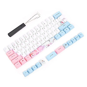73PCs Keycaps PBT Mechanical Keyboard Accessory Five-Faced Dyed Anime Universal Keycap for Mechanical Keyboard(Three Lives III)