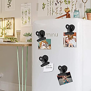 12 Pack Black Refrigerator Magnets Fridge Magnet, Magnetic Clips for Whiteboard, Magnet Clips Heavy Duty for Kitchen & Office Home Organizing