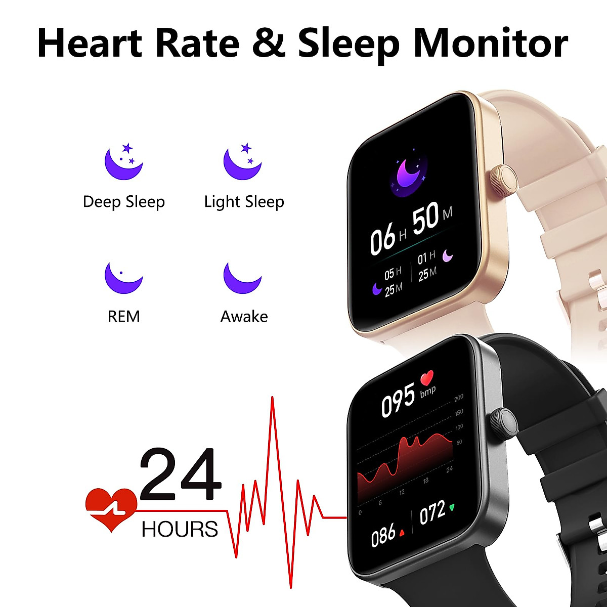 Azgqswr Boost Your Productivity with Our Innovative Smart Watch for Android iPhone - Bluetooth Call, IP68 Waterproof, and 60+ Sports Modes