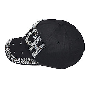 Popfizzy Bitch Hats for Women, Funny Trucker Hat, Bling Rhinestone Hat, Funny Birthday Bitch Gift for Bad Bitches Distressed Baseball Cap