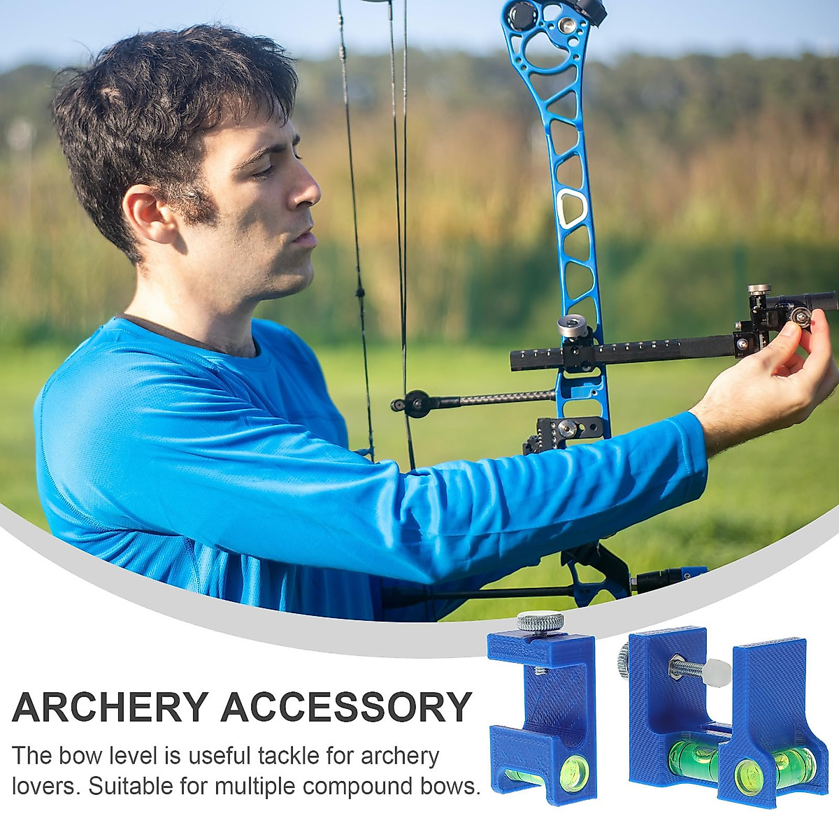 LIOOBO Archery Tuning Level Combo Tool Archery Accessory Professional Positioner Convenient Positioner Portable Leveler Accessory Bow String Level Kit Bow String Level Kit