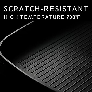 MSMK 11 Piece Induction Pots and Pans Cookware Set, Each Ridge Nonstick, Oven Safe to 700 ℉, PFOA Free Non-Toxic