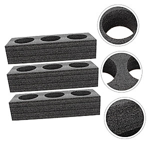 3pcs Milk Tea Drink Cup Holder Cupcake Carrier 3 Cups Foam take Out Cup Holder Beverage Takeout Holders Portable Coffee Cup Takeout Cup Trays Pearl Cotton Takeaway Box re-usable