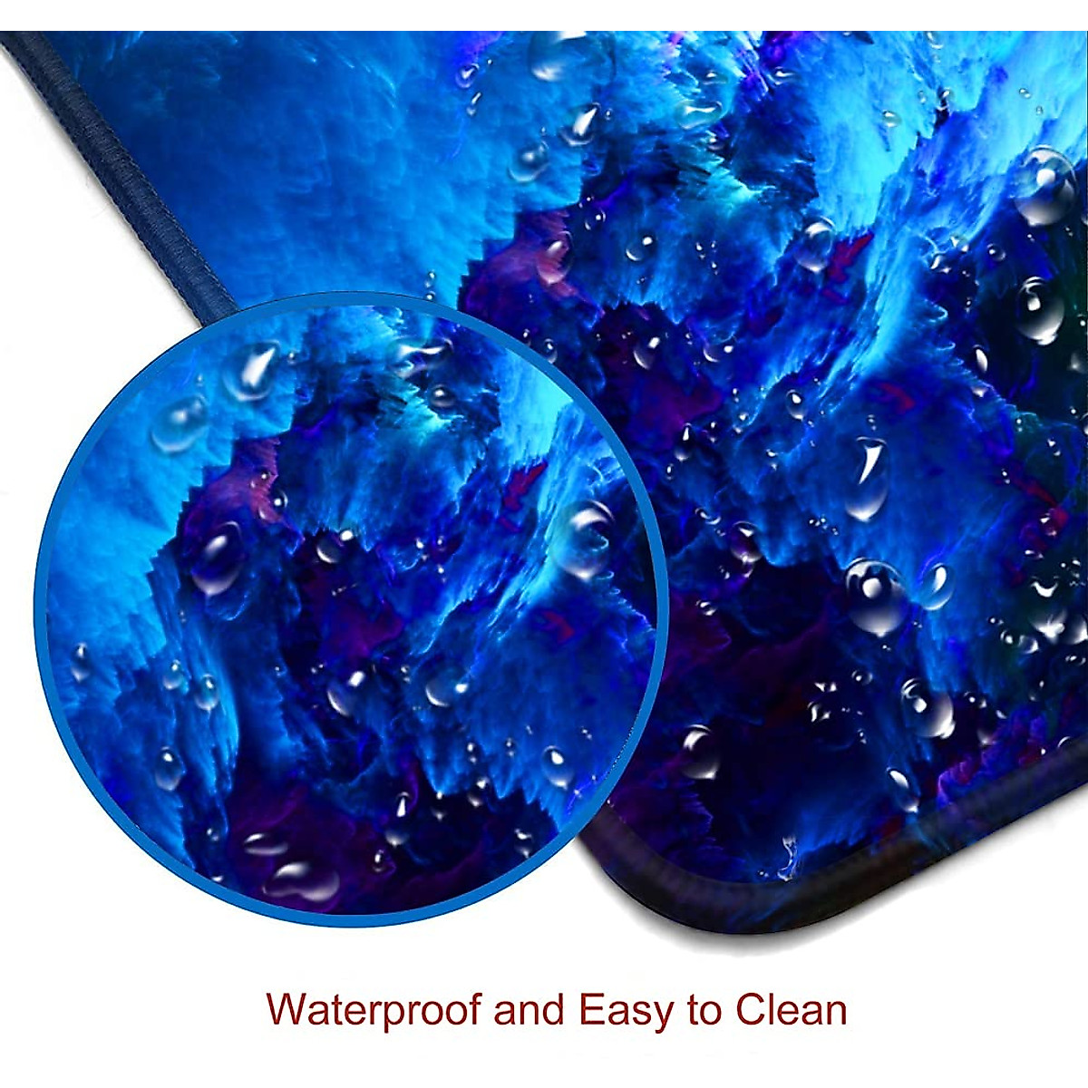 SANWUMIAN Gaming Mouse Pad, Large Non-Slip Rubber Base Mousepad, Keyboard Mouse Mat, Desk Pad with Stitched Edges, 31.5x11.8inch, Dazzling Galaxy