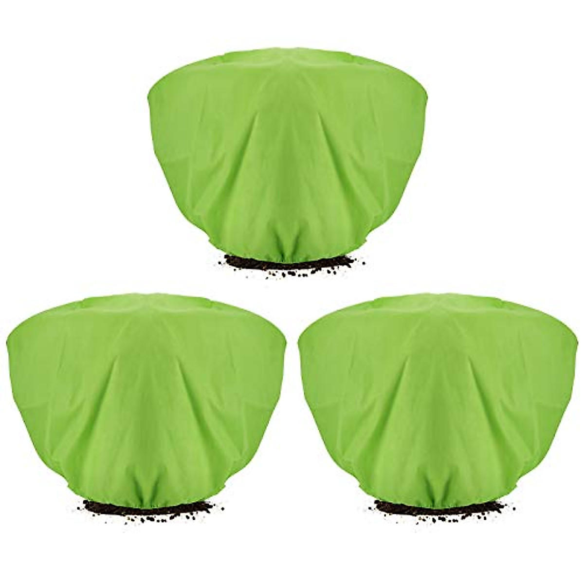 ANPHSIN 3 Pcs Green Plant Freeze Protection Covers- 39.3 × 19.6 Inch Horizontal Shrub Tree Plant Protection Wraps Covers Bags Frost Blanket with Drawstring for Winter Outdoor Garden Plants