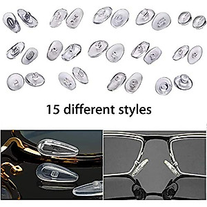 Eyech Eyeglass Nose Pads Set 150 Pairs Soft Anti-Slip Air Chamber Glasses Nose Pad Set Eyeglass Repair Kit