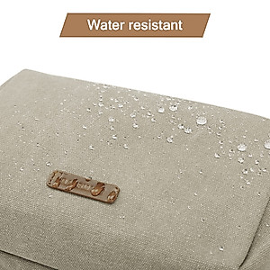 BAGSMART Toiletry Bag for Men, Canvas Travel Toiletry Organizer Dopp Kit Water-resistant Shaving Bag for Toiletries Accessories,Beige-Medium