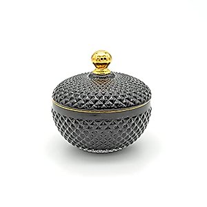 BRIGANTI Elegant Candle in Decorative Black and Gold Glass Jar - Vanilla Cupcake | Vanilla Bean, Buttercream, Cake, and Bourbon Premium Fragrance Oil Blend, Highly Scented Natural Soy Wax Candles 4oz
