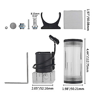 BXQINLENX 600L/H 19W DC12V CPU Cooling Heat Exchanger Water Pump Tank 117 ml CO2 Cooler