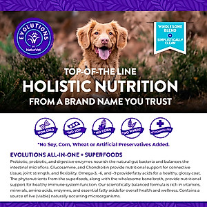 NaturVet Evolutions All-in-One + Superfoods 90ct Soft Chews for Dogs - Bone Broth, Superfoods Provides Nutritional Support for Healthy Digestion, Joints, Skin & Coat, Immune System, Overall Health