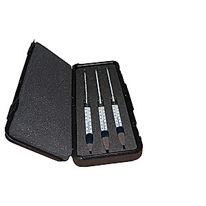 Set of 3 SafetyBlue ThermoHydrometers with The Following ranges 0-8.5%, 7.5-16.5%, 15.5-24% Plato X 0.1% All with a 0/50C X1C Thermometer. Supplied in a Sturdy Plastic case with Foam Inserts