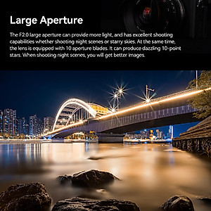 Brightin Star 12mm F2 III Manual Focus Prime Lens for Canon EOS-M Mount Mirrorless Cameras, APS-C Ultra-Wide Angle Large Aperture, Fit for M6, M50, M5, M3, M200, M10, M100, M, M2