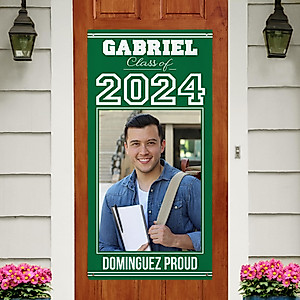 Let's Make Memories Personalized Graduation Banner - Senior Night Decorations - Class of 2025 Graduation Party - Customized Congratulations Banner - Indoor/Outdoor Vinyl - All Star - Blue - 4 ft.