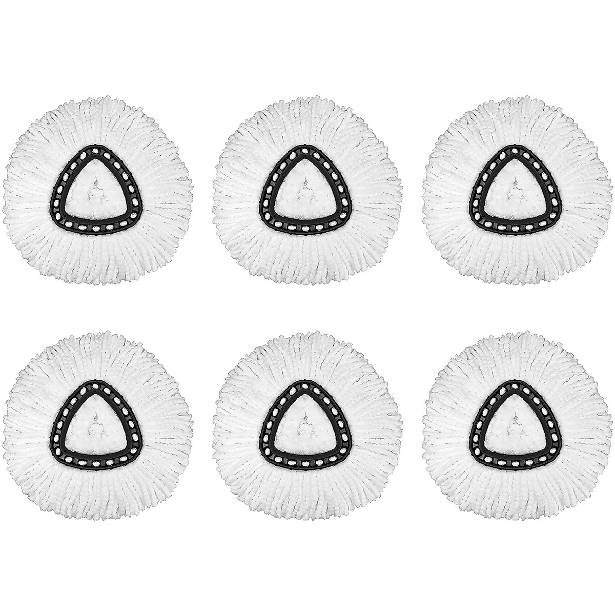 6 Pack Mop Replacement Heads for Spin Mop, Microfiber Spin Mop Refills, Easy Cleaning Mop Head Replacement