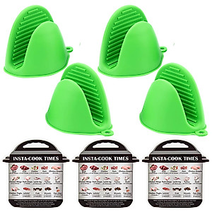 Silicone Oven Mitts with Pressure Cooker Cheat Sheets