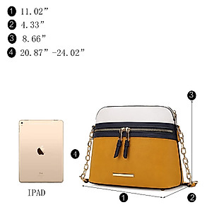 MKF Collection Crossbody Bag for Women, Vegan Leather Pocketbook Handbag Pocket Messenger Purse, Shoulder Bag by Mia k