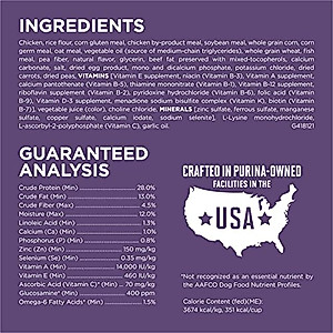 Purina ONE High Protein Dry Senior Dog Food Plus Vibrant Maturity Adult 7 Plus Formula - 16.5 lb. Bag