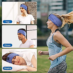Sleep Headphones Bluetooth Headband, Perytong Sports Bluetooth Headband Headphones with Thin Speakers, Sleep Earbuds, Sleeping Headphones for Workout Running Yoga Nap, Gift for Men and Women