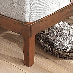 ZINUS Vivek Wood Platform Bed Frame with Headboard / Wood Slat Support / No Box Spring Needed / Easy Assembly, Queen