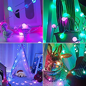 Multicolor Globe String Lights with Remote Timer,Indoor String Lights Bedroom,32FT 96LED with 8Vibrant Colors Plug in Outdoor Decorative Lights for Easter,Christmas,Classroom,Garden,Party,Wedding