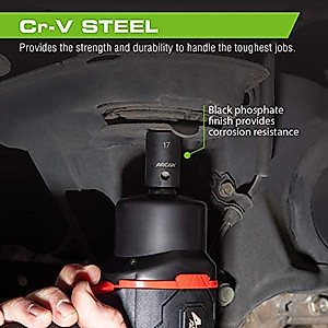 ARCAN PROFESSIONAL TOOLS 1/2" Drive Shallow Impact Socket Set, Metric, 11mm - 32mm, 14 Pieces (AS21214M)