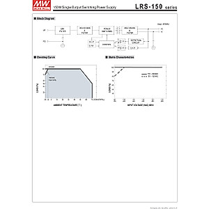 MEAN WELL MW LRS-150-24 24V 6.5A Enclosed-LRS Switching Power Supplies