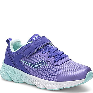 Saucony Unisex Child Wind Alternative Closure Running Shoe, Purple, 2 Big Kid US
