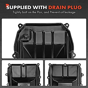 A-Premium Transmission Oil Pan Sump with Drain Plug Compatible with Porsche Cayenne 2011-2018, Panamera 2012-2016 & Volkswagen Touareg 2011-2018 & Audi Q7 2010-2015, Automatic Transmission
