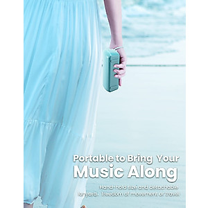 LENRUE Bluetooth Speaker,Wireless Portable Speakers with TWS, 16H Playtime,Loud Clear Sound for Home,Travel and Outdoor,Handfree Calls Compatible with for iPhone (Powder Blue)