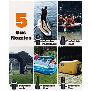 OutdoorMaster 16PSI High Pressure SUP Air Pump with Rechargeable Battery The Whale - Intelligent Dual Stage Inflation & Auto-Off Feature and Deflation Function for Inflatable Stand Up Paddle Boards