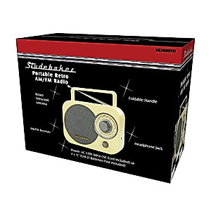 Studebaker Mellow Yellow Vintage Home Portable Retro AM/FM Radio with Headphone Jack - (Limited Edition)