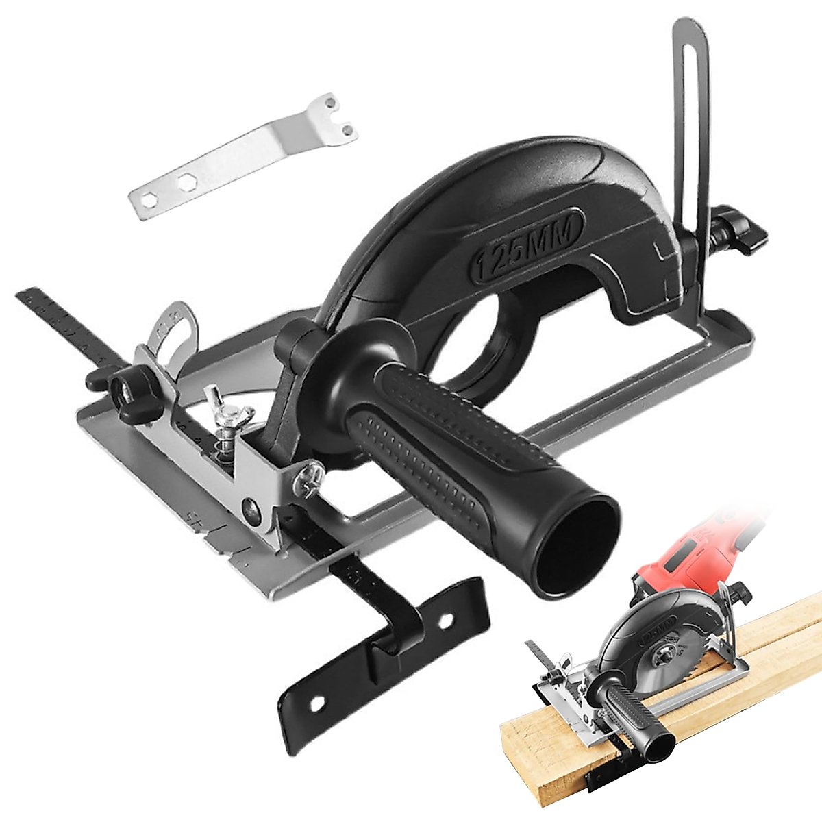 Havamoasa 1PC Angle Grinder Stand 45 Degree Adjustable Precise Cutting Stand for Angle Grinder Accessories Angle Grinding Fixed Holder with Guide Ruler for 100-125 Machine