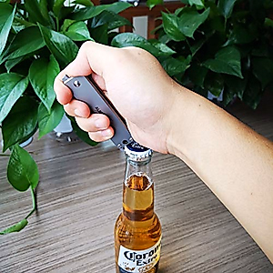 ALBATROSS EDC Mini Folding Camping Pocket Knife With Bottle Opener, Damascus Steel Blade&Titanium Alloy Handle, Gifts/Collections