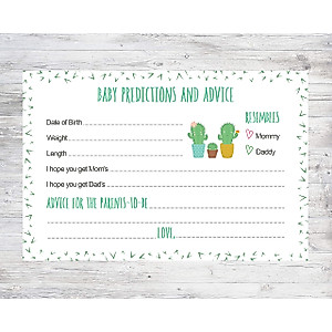 Cactus Predictions and Advice Baby Shower Cards - 24 count