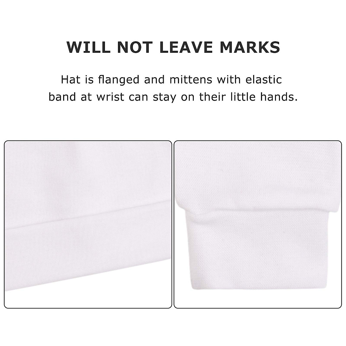 PESAAT Newborn Boy Beanie 0-6 Months Cotton Baby Girls Hats Mittens Autumn Winter Newborn Hospital Hat (6 Colors（Hat,Gloves,Socks）)