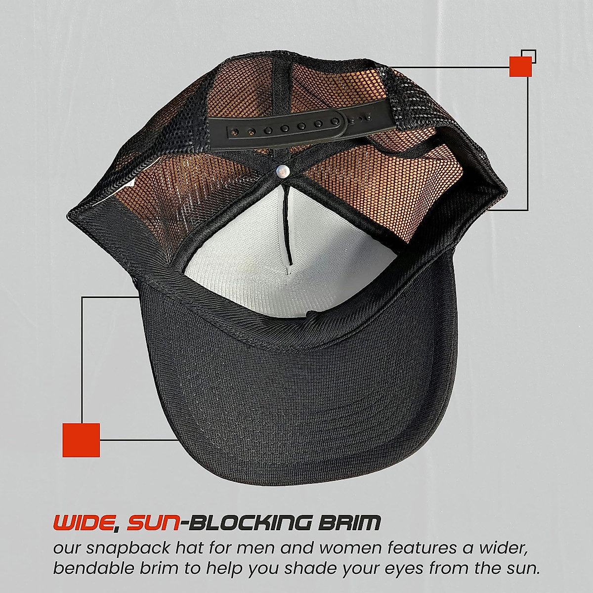 You Can't Make A Baby in The Butt Snapback Trucker Hat for Men or Women, Vintage Fit with Funny Novelty Graphic, Custom Mesh Cap Black