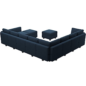 Belffin Modular Sectional Sofa with Ottomans Velvet Oversized U Shaped Sofa Couch with Storage Seats Sofa Set with Reversible Chaise Velvet Blue…