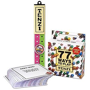TENZI Dice Party Game Bundle with 77 Ways to Play A Fun, Fast Frenzy for The Whole Family - 4 Sets of 10 Colored Dice with Storage Tube - Colors May Vary