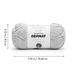 Bernat Softee Cotton Pool Green Yarn - 3 Pack of 120g/4.25oz - Nylon - 3 DK (Light) - 254 Yards - Knitting, Crocheting & Crafts