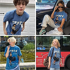 Aelfric Eden Mens Oversized T Shirts Tees Distorted Portrait Print Crew Neck Cotton Tops Streetwear Casual Shirt