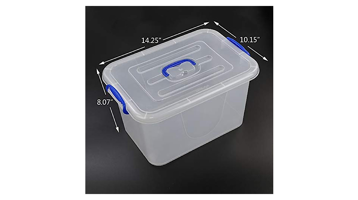 Bringer 6-Pack 12L Clear Storage Boxes with Lockable Lids