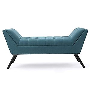 Christopher Knight Home Demi Fabric Bench, Dark Teal