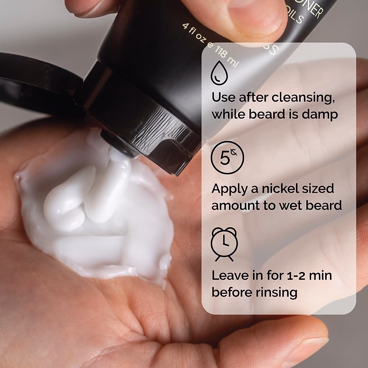 ZEUS Beard Conditioner Wash, Cleansing & Moisturizing Beard Wash with Green Tea & Natural Ingredients to Soften Facial Hair (Made in USA) Verbena Lime